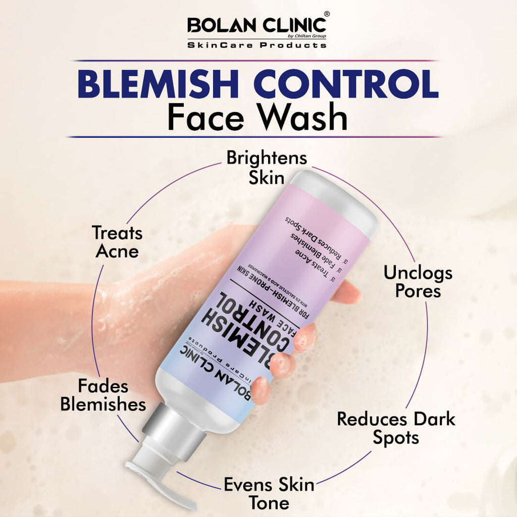 Blemish Control Face Wash - Made with 2% Salicylic Acid & Niacinamide ...
