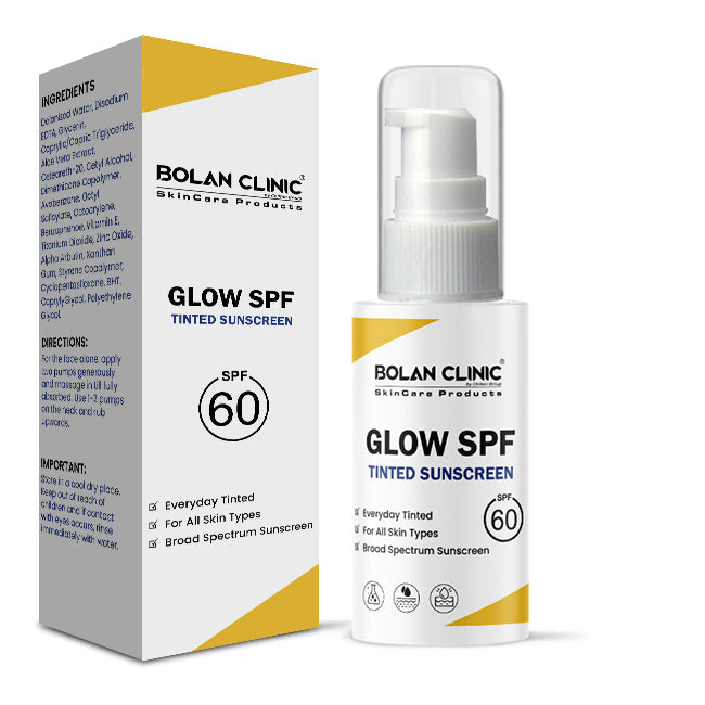 Glow SPF Tinted Sunscreen-Broad Spectrum Sunscreen, SPF 60, Ideal for ...