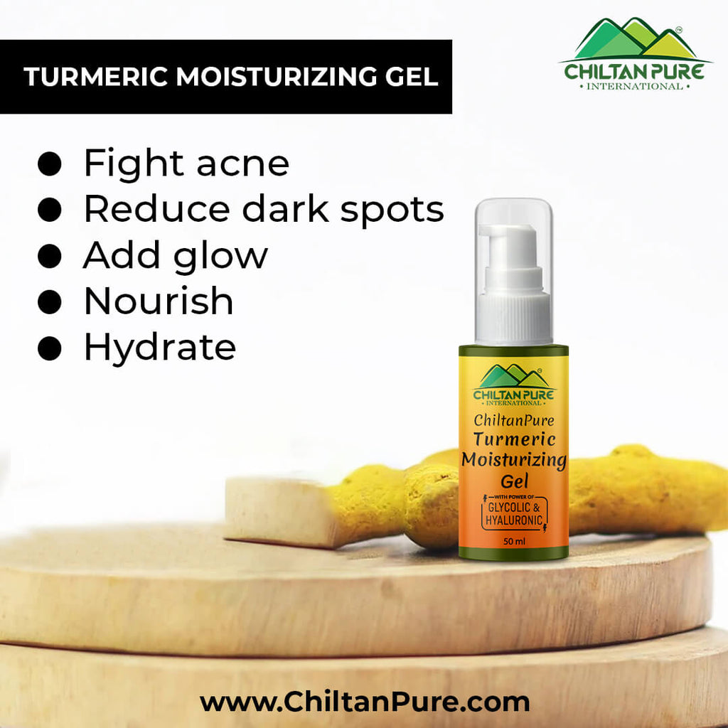 Turmeric Moisturizing Gel – Activated with Hyaluronic, Glycolic Acid ...