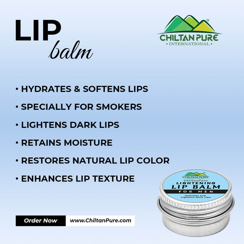Lightening Lip Balm (for Men) – Restores your Natural Lip Color, Ideal ...